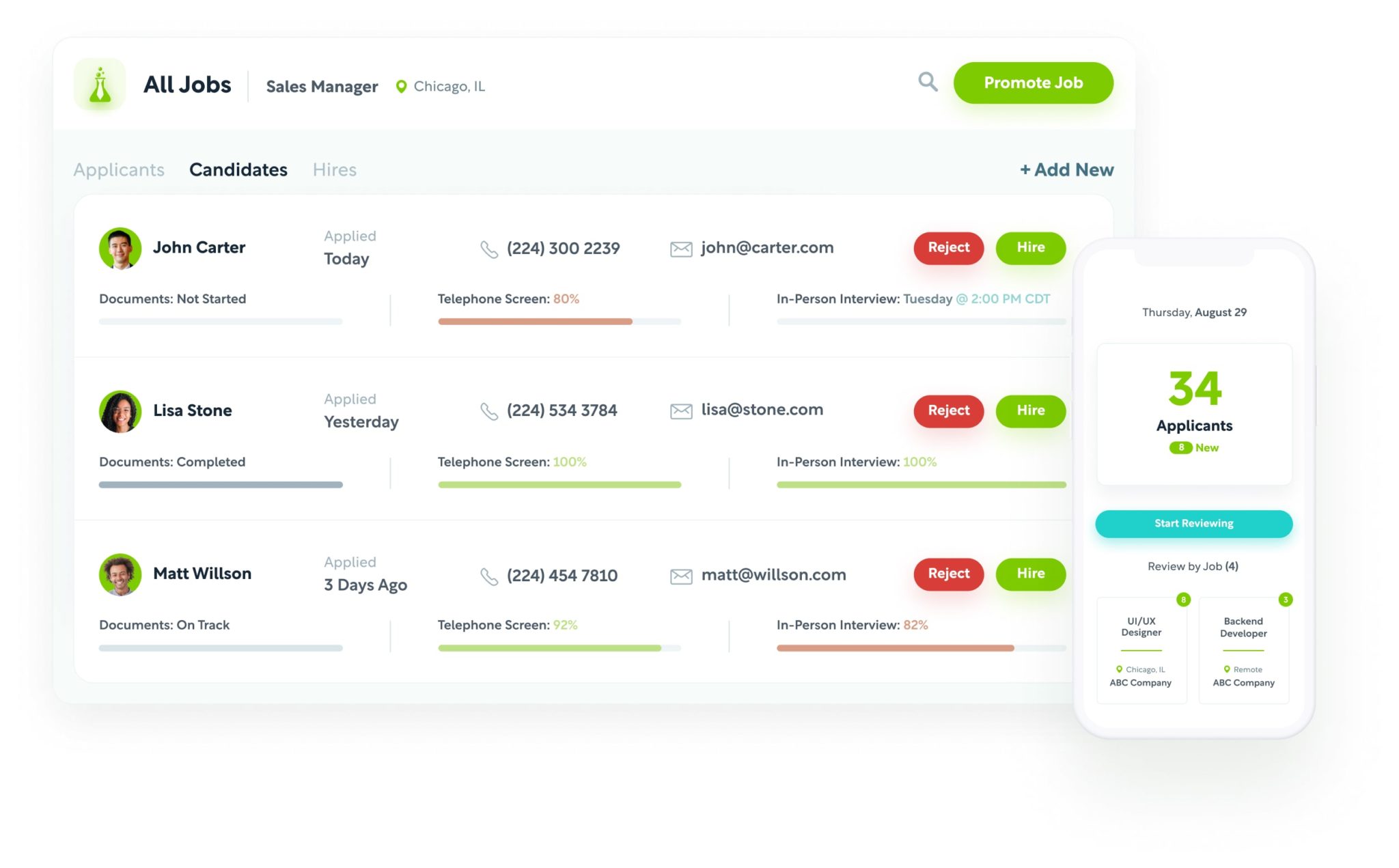 Hireology: Applicant Tracking, Career Site, Payroll & HR Software